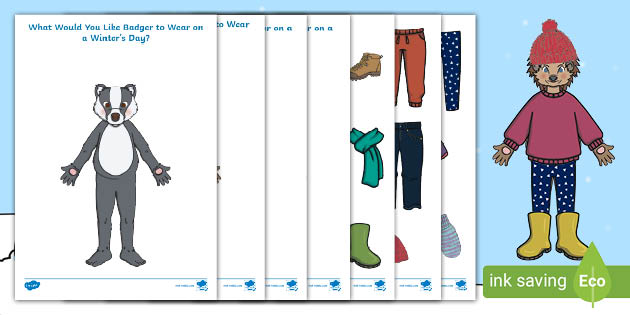 Winter Woodland Animals Cut and Stick Activity