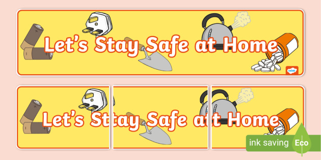 Stay Safe at Home Display Banner Junior/Senior Infants SPHE