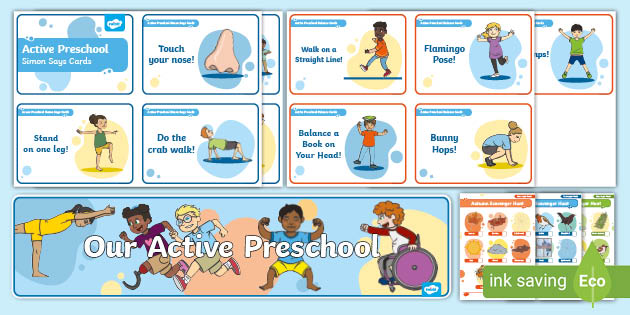 Active Preschool Activity Pack (teacher made)
