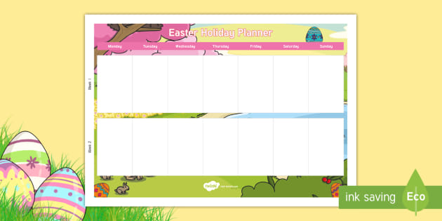 Easter Holiday Display Calendar (teacher made)