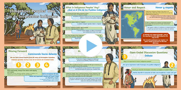 Indigenous Peoples' Day PowerPoint English/Spanish