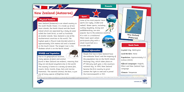 New Zealand Facts For Kids