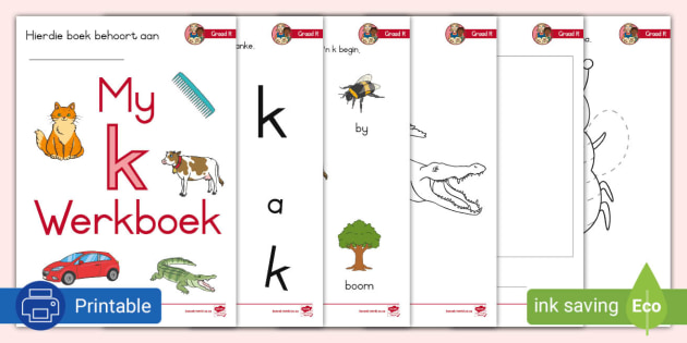 My 'k' Werkboek (teacher made)