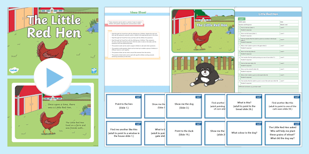 The Little Red Hen Number Comparison Worksheets - comparison