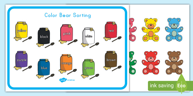 Color Bear Sorting Activity (Teacher-Made)