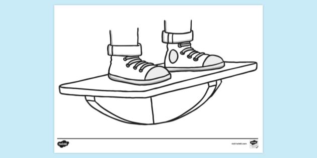FREE! - Rocker Board Colouring Sheet - Creative Resource for Kids