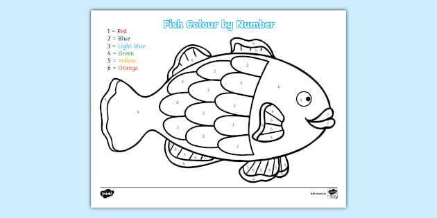Color By Number Fish