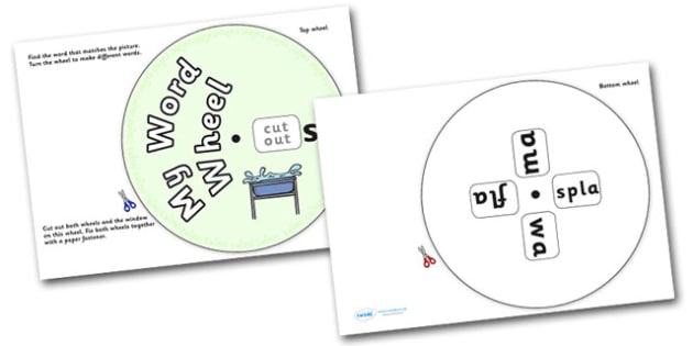 Phonics Digraph Word Wheel (sh) (teacher made)