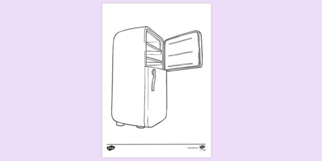 FREE! - Open Fridge Colouring Sheet | Colouring Sheets