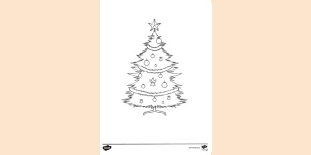 FREE! - Miniature Christmas Tree Colouring Sheet