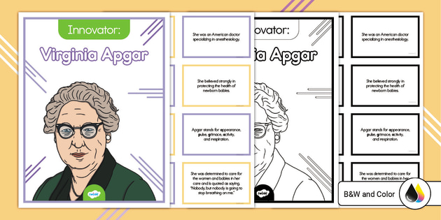 Innovative Women Fact Cards and Poster: Virginia Apgar
