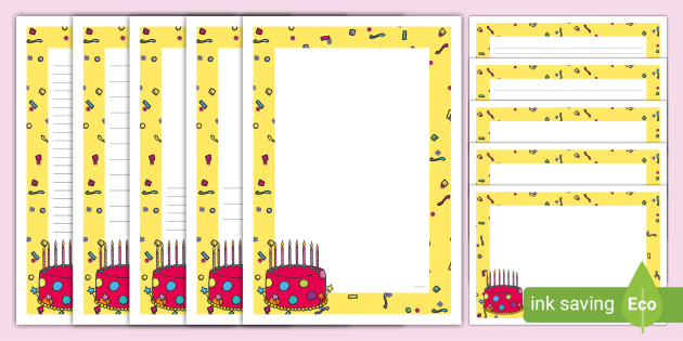 FREE! - Birthday Cake Page Border - Primary Resources