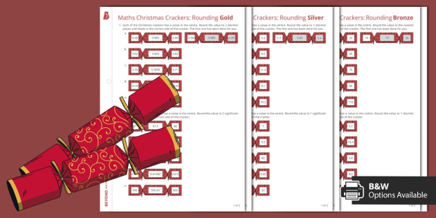 👉 Maths Christmas Crackers: Rounding (Teacher-Made)