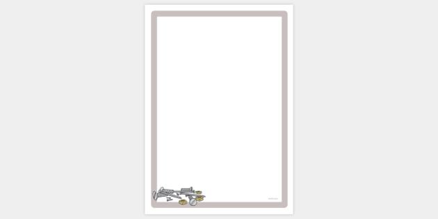 FREE! - Simple Blank Metal Screw Nails Page Border | Twinkl
