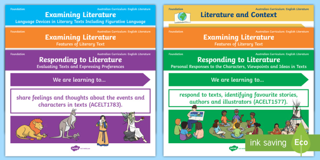Australian Curriculum English: Foundation Year Literature Content ...