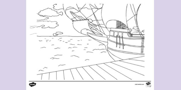 FREE! - Dock Colouring Sheet - Primary Resources