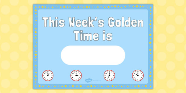 👉 This Weeks Golden Time is Editable Poster