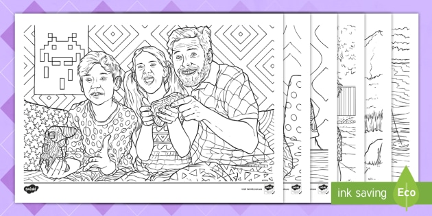 Father's Day Mindfulness Colouring Pages (teacher made)