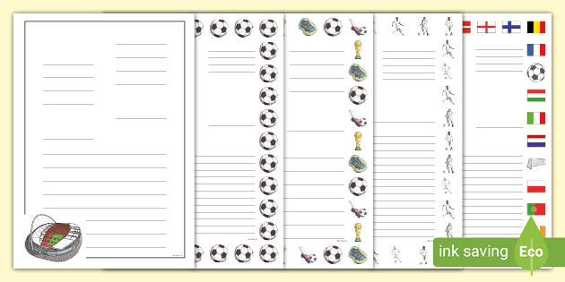 Football-Themed Letter Template - Writing Frame