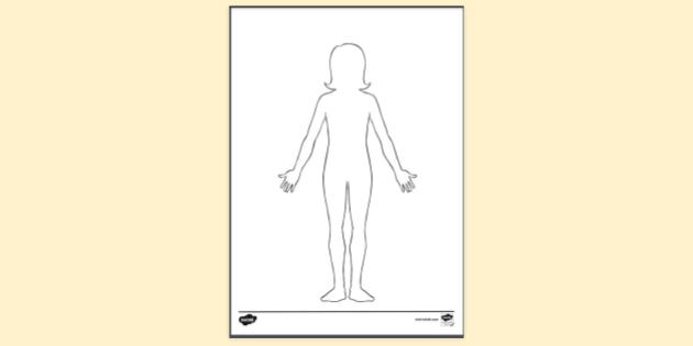 FREE! - Outline of Girl Colouring Sheet | Colouring Sheets