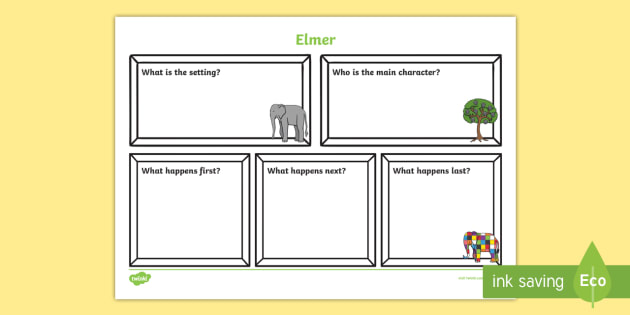 Book Review Writing Frame to Support Teaching on Elmer