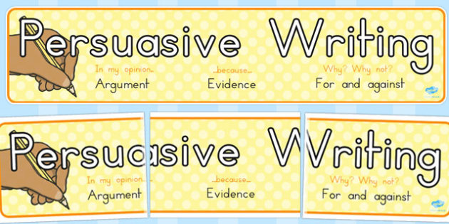 Persuasive Write Argument Evidence For Against Banner - australia