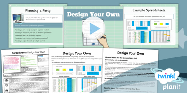Create Your Own Spreadsheet Lesson Pack | Year 6 Computing