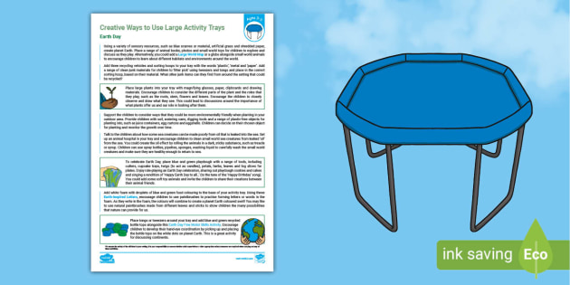 EYFS Ages 3-5 Large Activity Trays: Earth Day (teacher made)