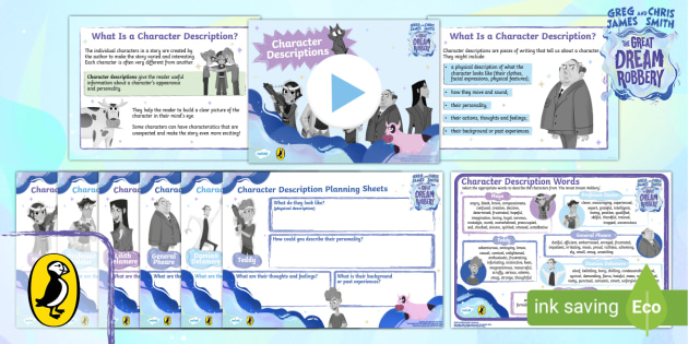 FREE! - The Great Dream Robbery Character Description Activity Pack