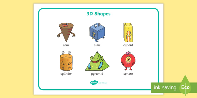 EYFS 3D Shape Word Mat Word Mat (teacher made)