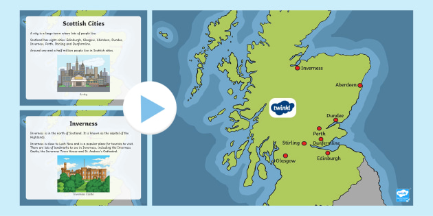 All About Scottish Cities PowerPoint (teacher made)