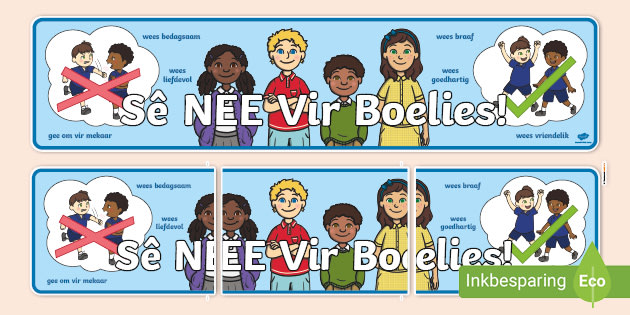 Anti-Boelie Vertoonbanier (teacher made)