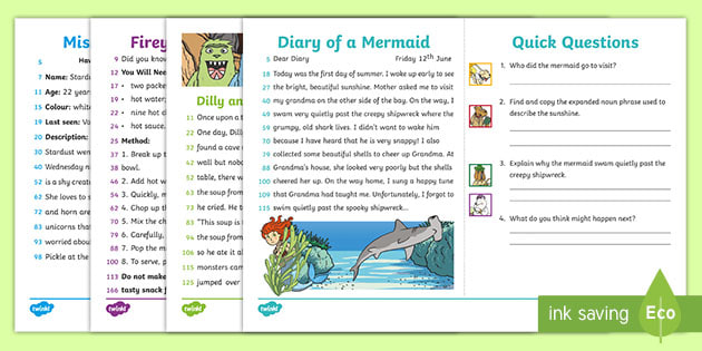 KS1 60-Second Reads: Fantasy Characters Activity Pack