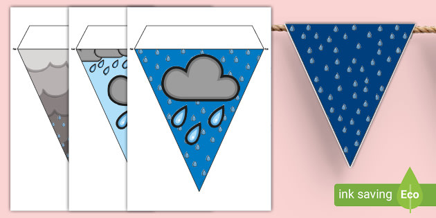 Cloud Bursting Bunting - Display Resource - Twinkl