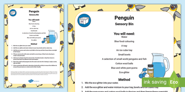 Penguin Sensory Bin (teacher made)