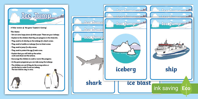 Ice Jump Activity Action Cards (teacher made)