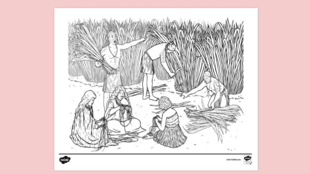 FREE! - Maui Directing Harakeke Gathering Weaving | Colouring Sheets