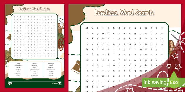 Boudicca Word Search (teacher made)