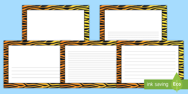 FREE! - Tiger Pattern Landscape Page Border (teacher made)