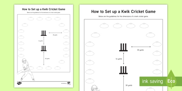 How to Set up a Kwik Cricket Game Adult Guidance
