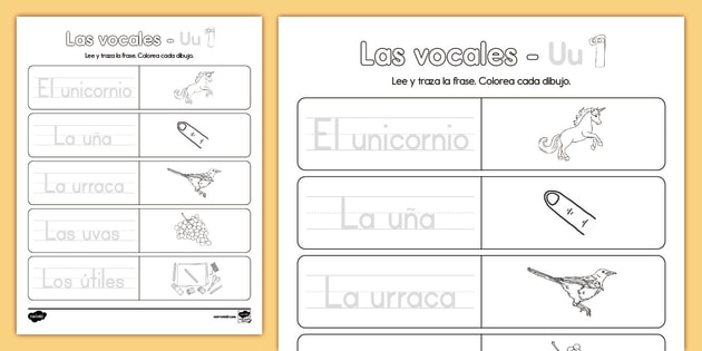 Palabras Con Vocal U Larga