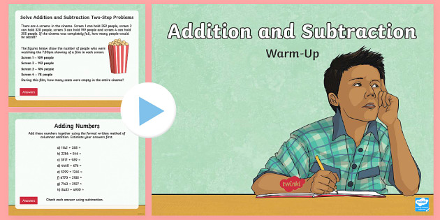 Year 4 Addition and Subtraction Maths Warm-Up PowerPoint