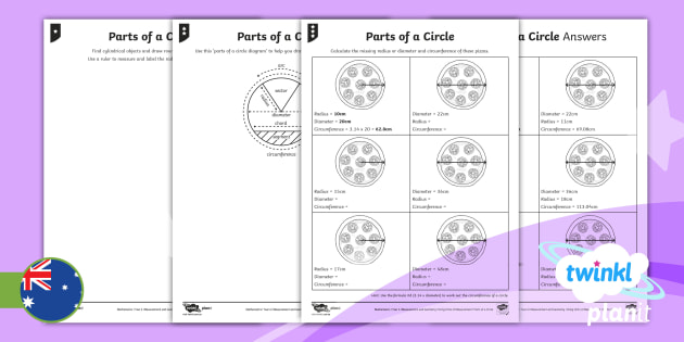 Parts Of A Circle Year 6 • Twinkl.com.au
