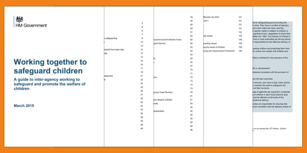 Working Together to Safeguard Children Guidance - Working together