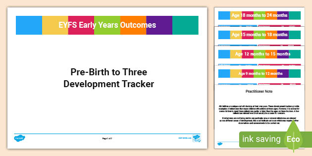 Pre-Birth to Three Development Milestones Tracker - Resource