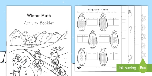 Winter Math Activity Booklet - Place value, Fact Families