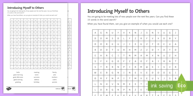 Introducing Myself to Others Interactive Word Search - Key Stage 4 ...