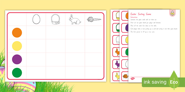 Easter Sorting Game