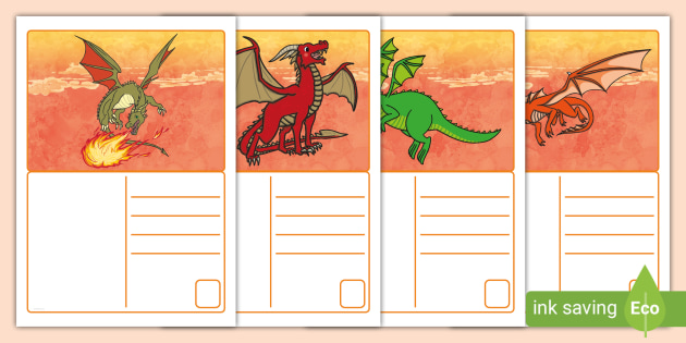 FREE! - Dragon Postcards (Teacher-Made)