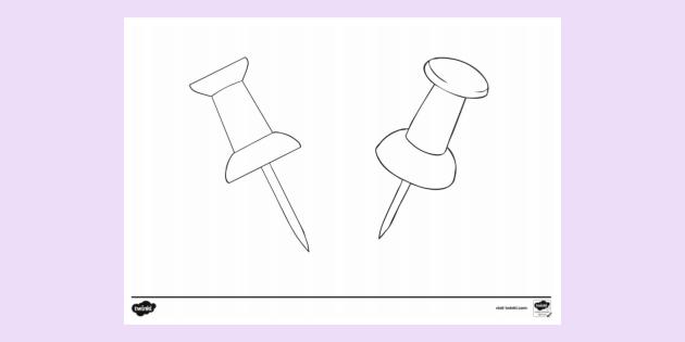 Drawing Pin Colouring Sheet | Colouring Sheets